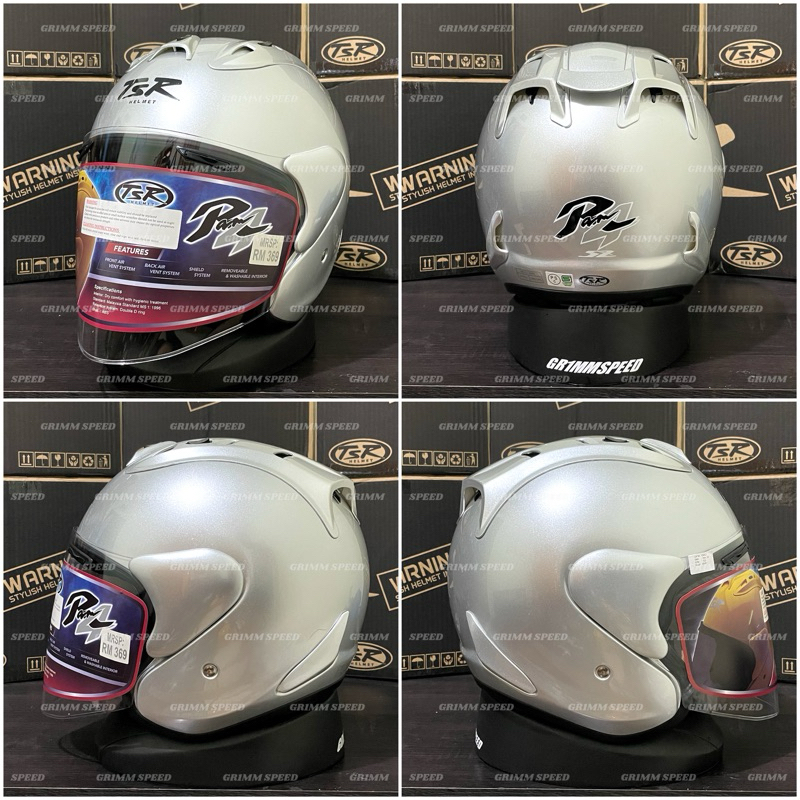 Jual HELM TSR RAM 4 GLASS BLACK - GLASS WHITE PUTIH - MODERN GREY ...