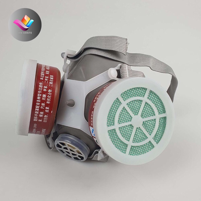 Jual Masker Gas Facepiece Respirator Anti Kimia Cat Safety Half Gas ...