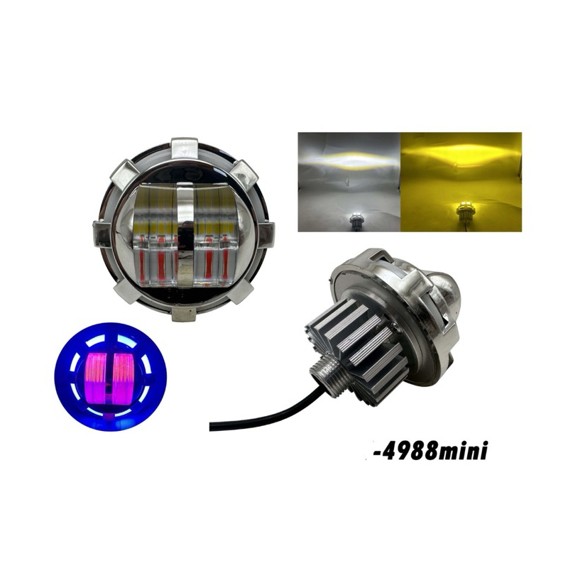 Jual LAMPU UTAMA PROJIE BILED D LED 2 LENSA 2,5INCH ANGEL EYES + DEVIL ...