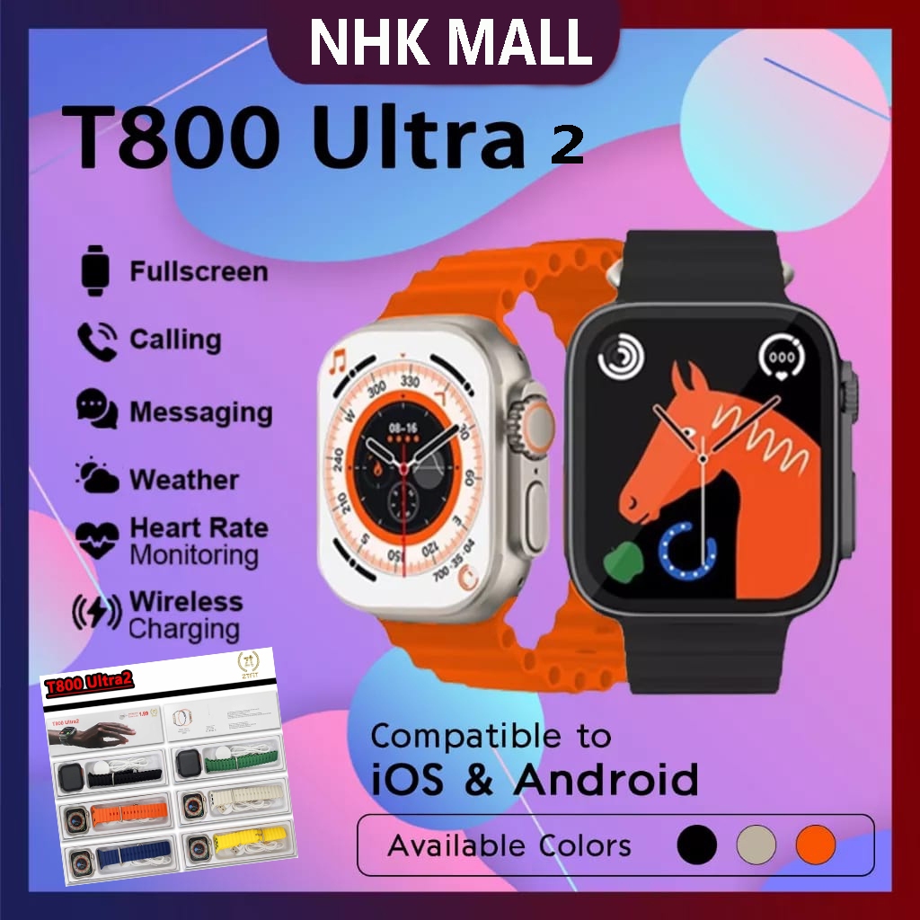 Jual Original Smartwatch T800 Ultra 2 bluetooth sport watch Wireless ...