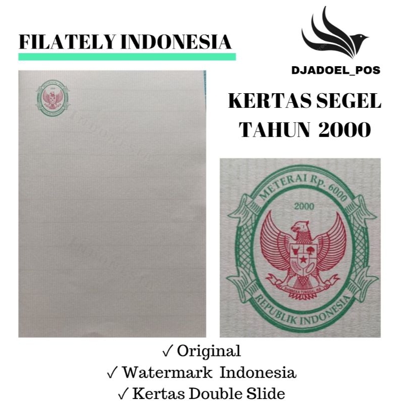 Jual KERTAS SEGEL TAHUN 2000 Double Asli | Shopee Indonesia