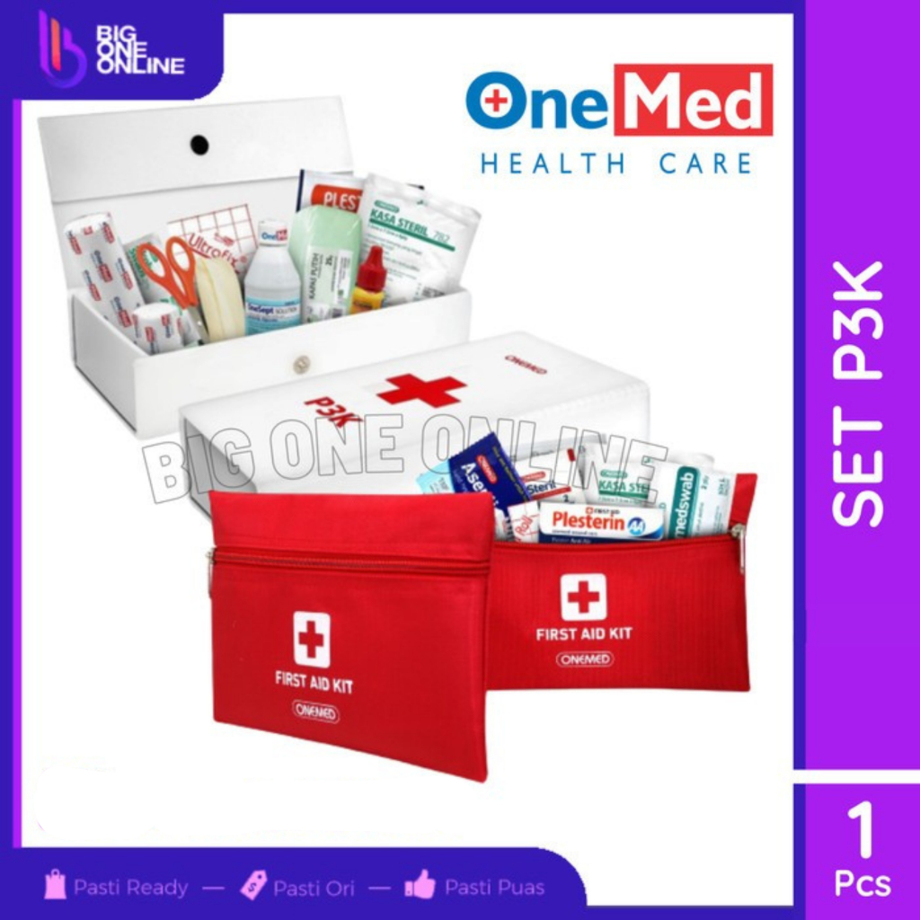 Jual Kotak P3K Set Portable Onemed isi Lengkap, P3K Pouch Travel ...