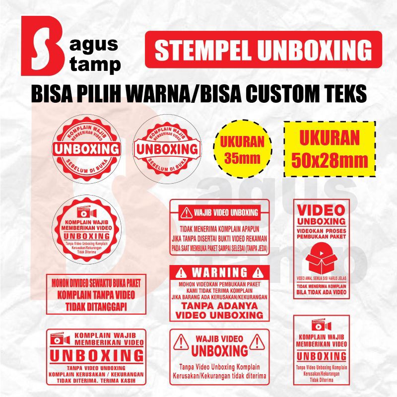 Jual Stempel Unboxing Video Olshop | Shopee Indonesia
