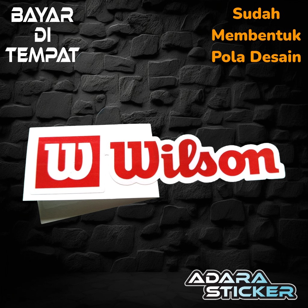 Jual Stiker Printing WILSON Bisa Untuk Helm Motor dan Mobil | Shopee ...