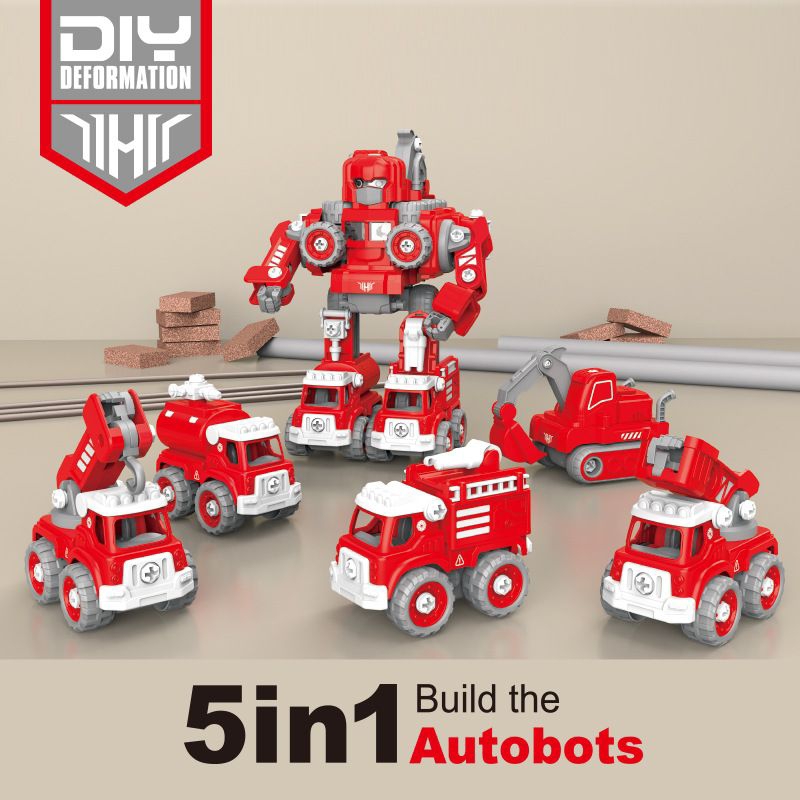 Jual MOMI KID TOYS MAINAN 5 IN 1 FIRE FIGHTING VEHICLE ROBOT| 5 IN 1 ...