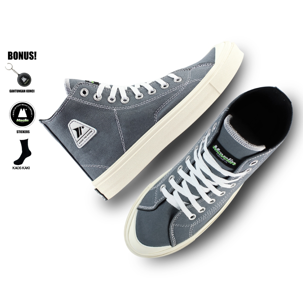 Jual Mavelin - Classic Andro High Grey - Sepatu Sneakers Casual Pria ...