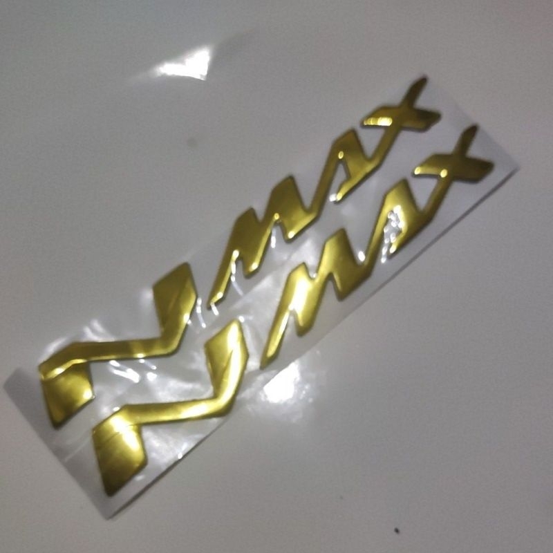 Jual emblem stiker nmax gold sepasang tinggal pasang | Shopee Indonesia
