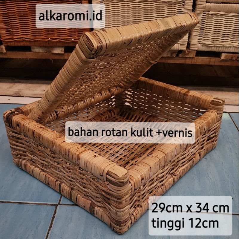 Jual keranjang koleksi hampers / Rotan Kotak tutup / rotan hidden ...