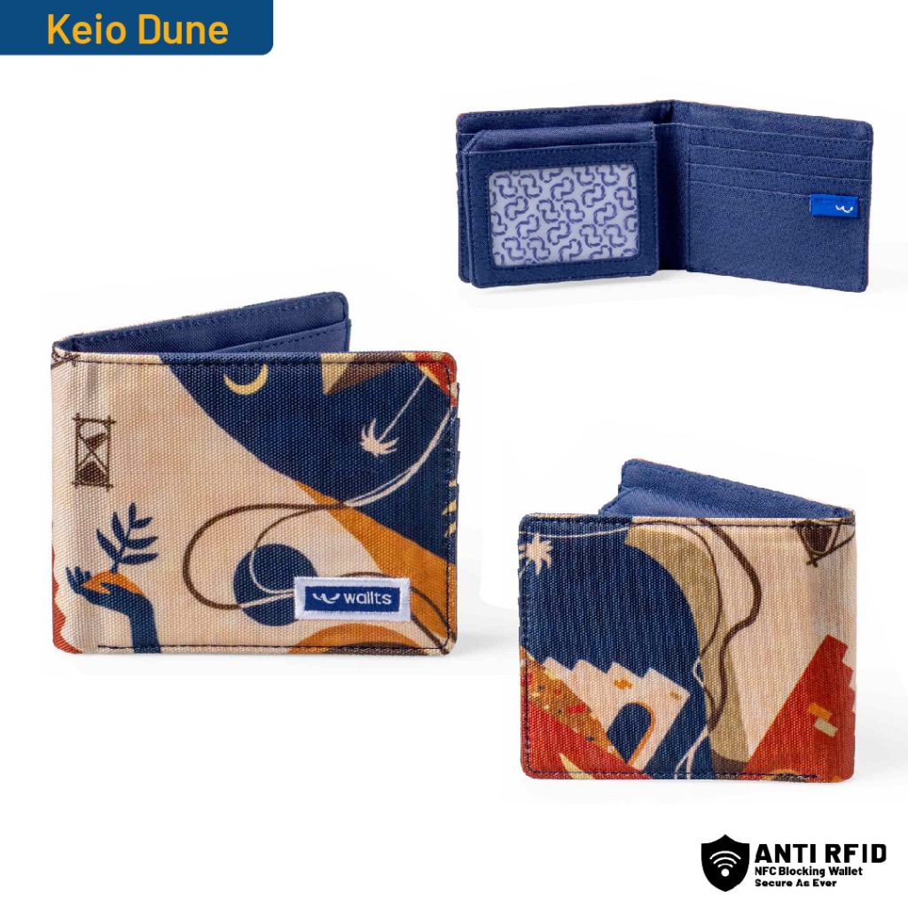 Jual Wallts Dompet Lipat Kanvas Pria Anti Air - Keio Motif | Shopee Indonesia