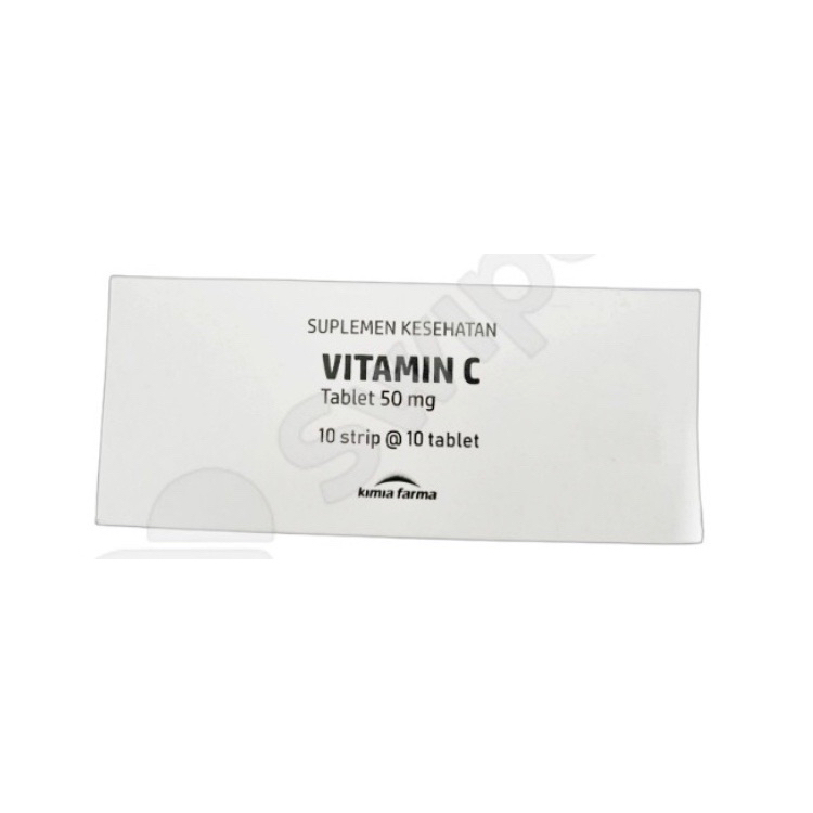 Jual VITAMIN C 50 MG Kimia Farma DUS, 10 STRIP @ 10 TABLET PER BOX ...