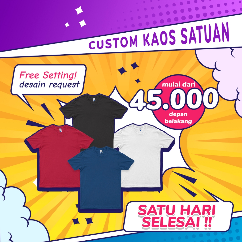 Jual KAOS SABLON CUSTOM SATUAN DESAIN SENDIRI SUKA SUKA BISA FOTO/GAMBAR/TULISAN/KATA-KATA ...