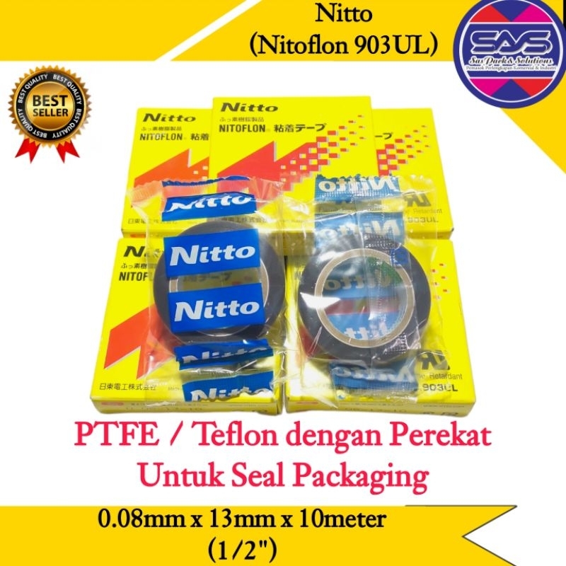 Jual ISOLASI TAHAN PANAS NITTO 903UL 903 UL NITOFLON TEFLON TAPE 13mm ...