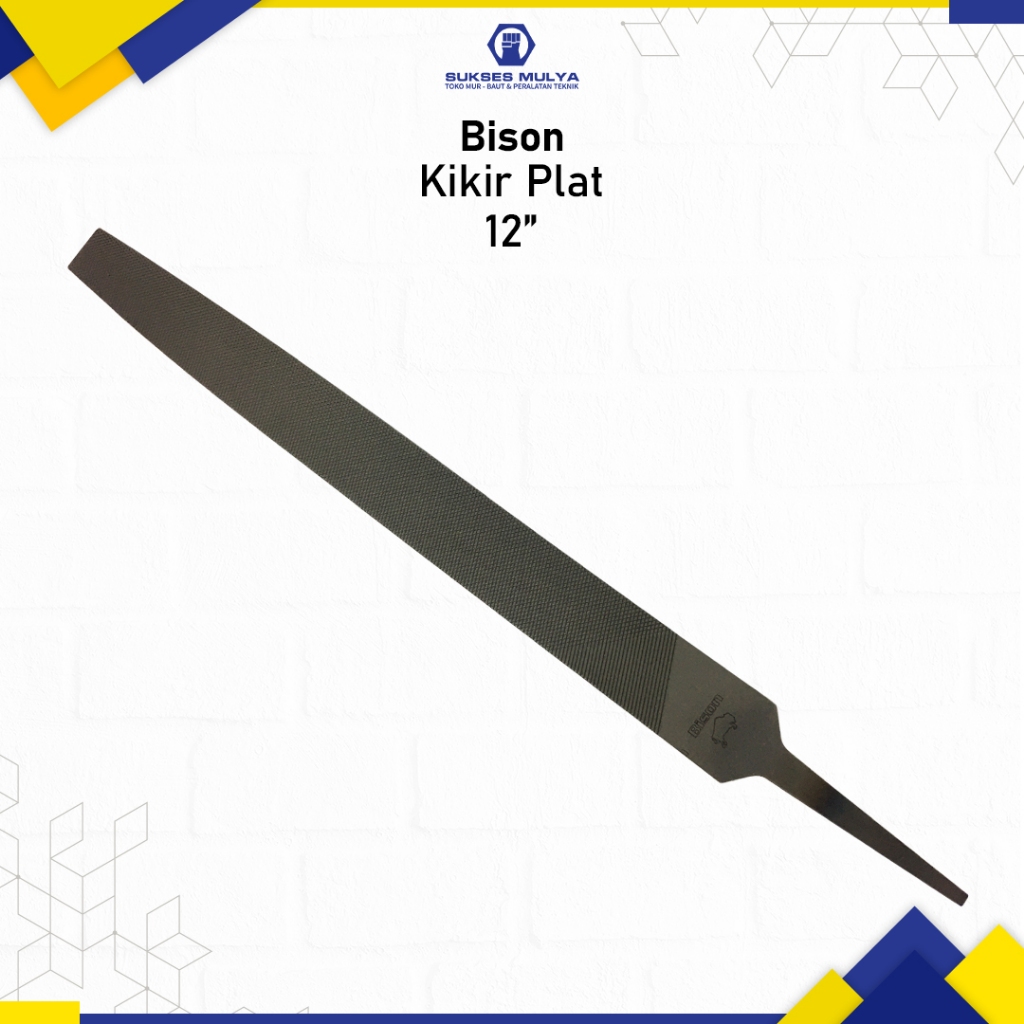 Jual BISON Kikir Plat 12" Kikir Besi Gepeng 300mm | Shopee Indonesia