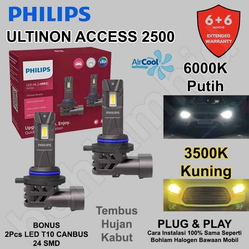 Jual Led Mobil HIR2 9012 Philips Ultinon Access Putih, WeatherVision ...
