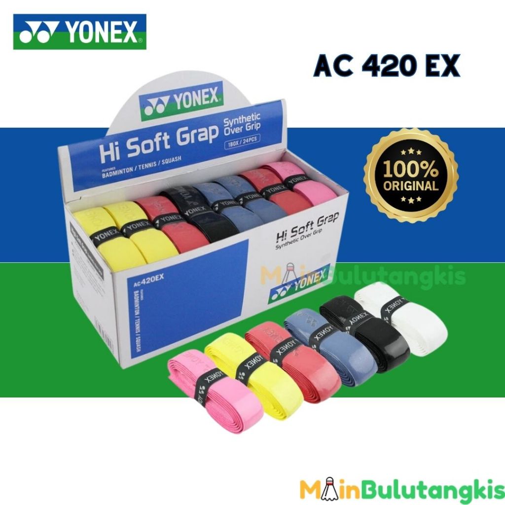 Jual Grip Raket Badminton Yonex Tebal Hi Soft AC 420 EX Original ...
