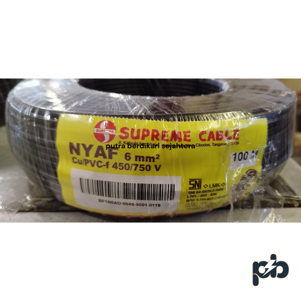 Jual Kabel NYAF 6mm Merk Supreme 100 Meter / Kabel NYAF 6 mm Supreme (100 Meter) | Shopee Indonesia