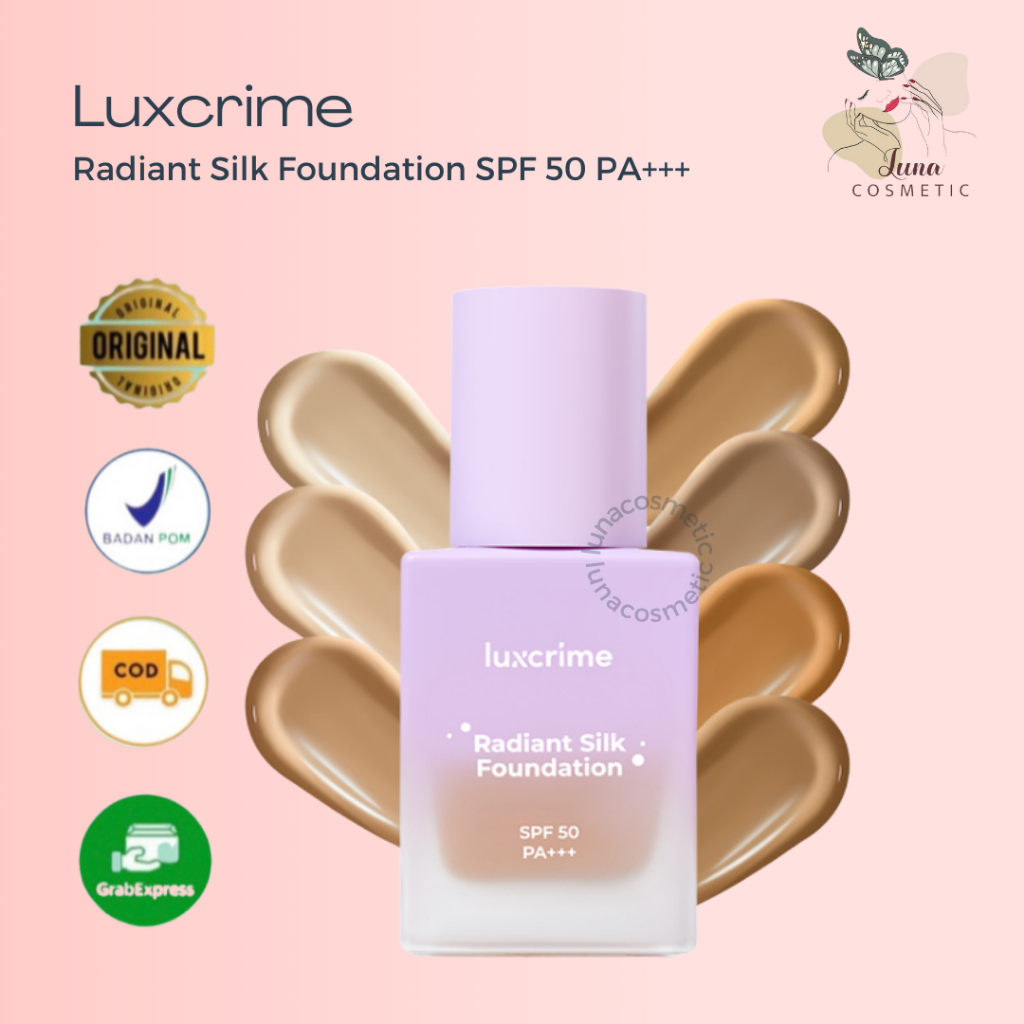 Jual Luxcrime Radiant Silk Foundation SPF 50 PA+++ | Shopee Indonesia