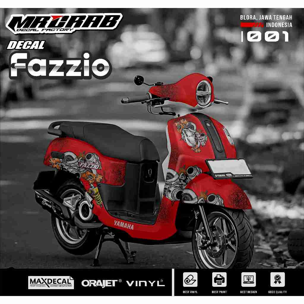 Jual 001 STICKER DECAL YAMAHA FAZZIO - DECAL YAMAHA FAZZIO MOTIF ...