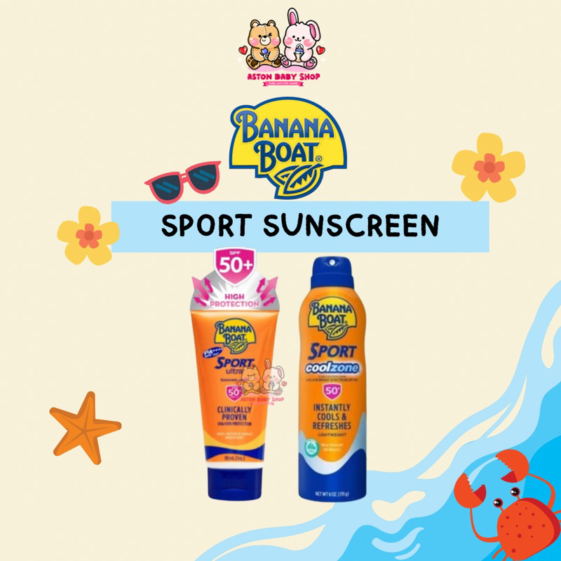 Jual Banana Boat Sunscreen Sport SPF 50+ Lotion & Spray Suncreen ...