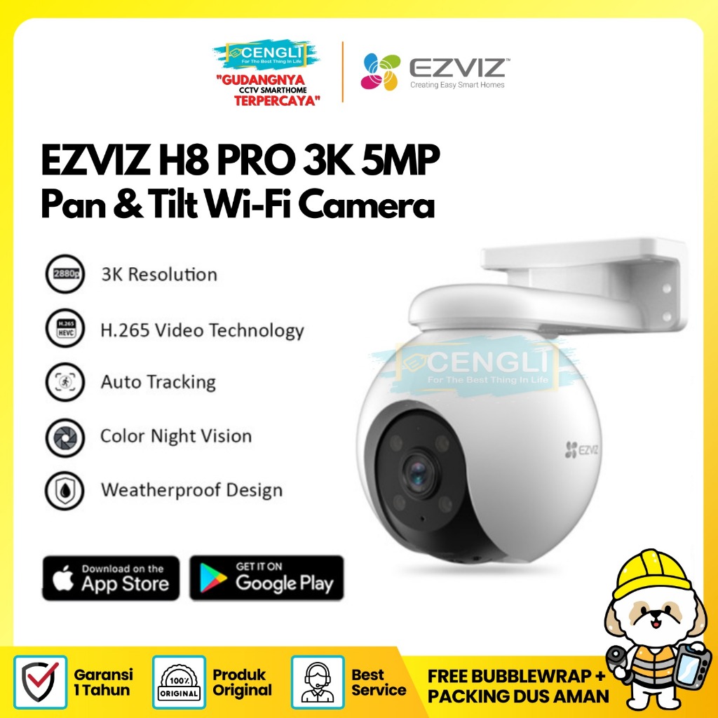 Jual IP Cam Ezviz H8 Pro 5mp 3K Wifi Smart CCTV Outdoor Pan & Tilt ...
