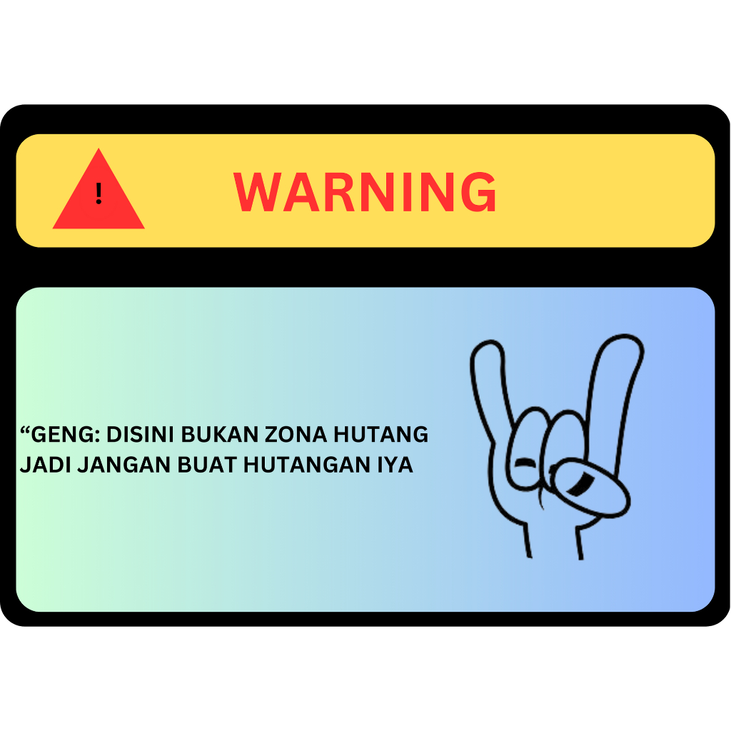 Jual STIKER MAAF TIDAK TERIMA HUTANG ATAU BON | Shopee Indonesia