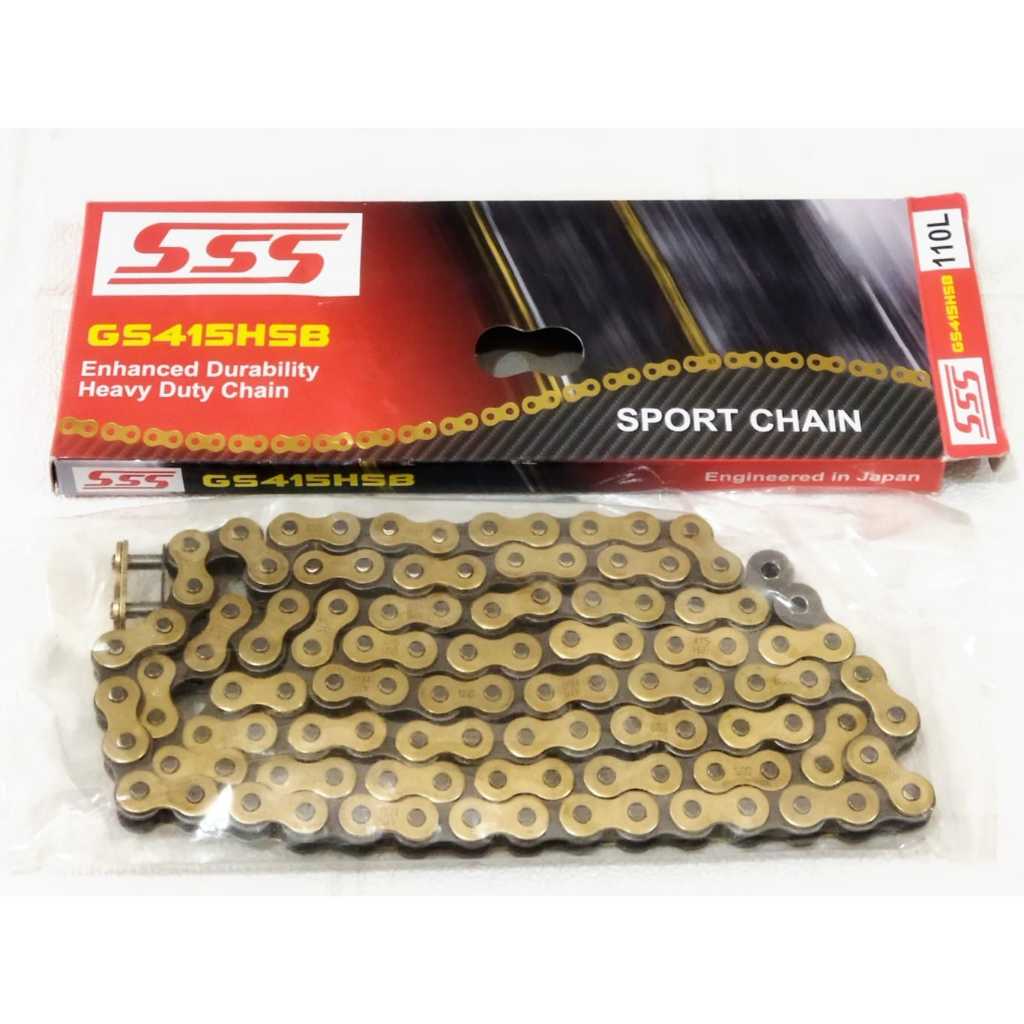 Jual SSS Racing Rantai Roda Motor Heavy Duty 415HSB 110L 130L Gold | Shopee Indonesia