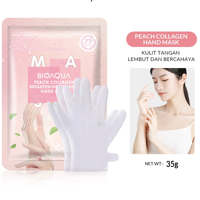 Jual Bioaqua Foot Mask & Hand Mask Avocado| Peach | Niacinamide | 24K ...