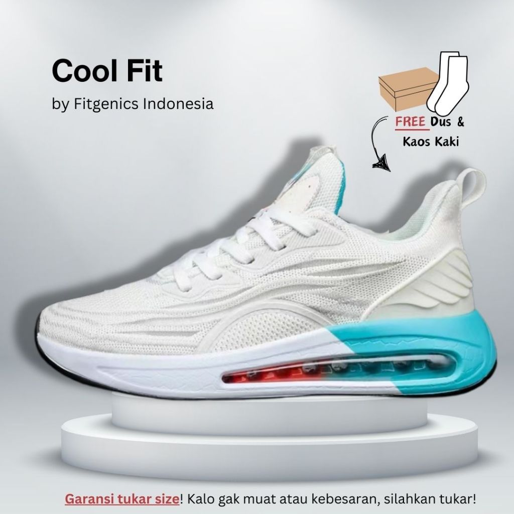 Jual Sepatu Sneakers Pria Olahraga Sport Shoes Casual Running Cool Fit Fitgenics | Shopee Indonesia