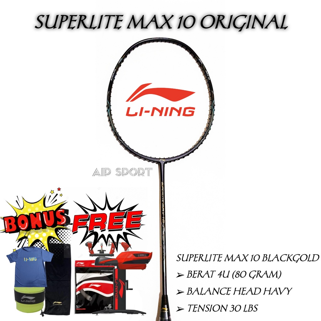Jual Raket Badminton Lining Superlite Max 10 Original | Shopee Indonesia