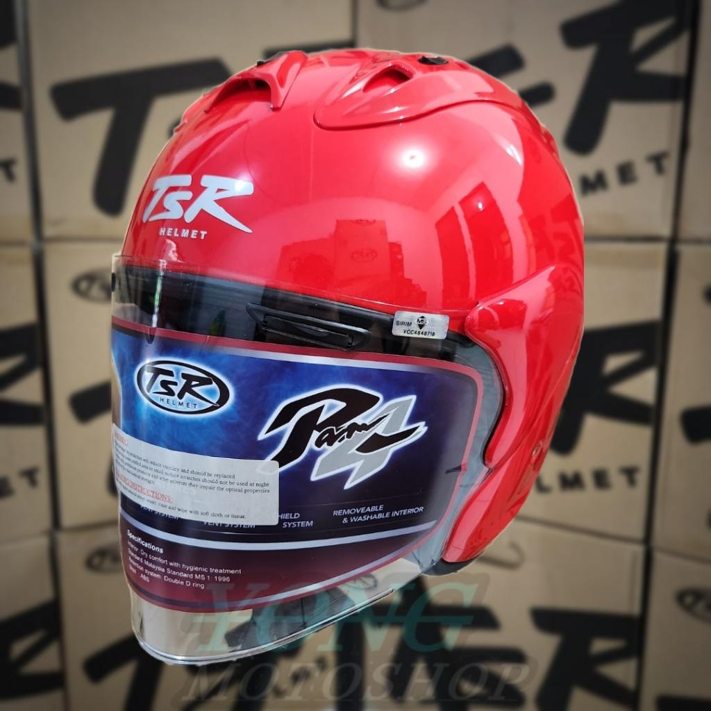 Jual Helm TSR Ram 4 Chilli Red Original Half Face TSR Helmet Ram4 ...