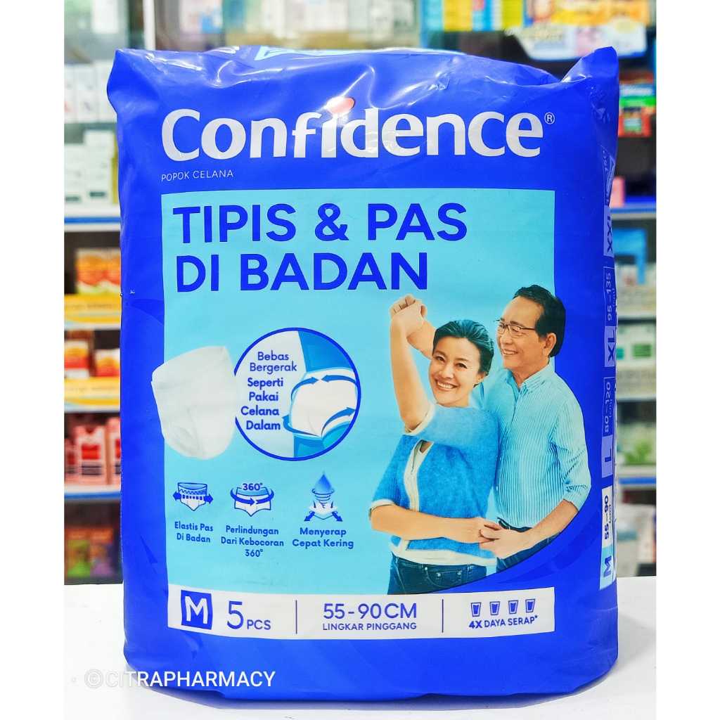 Jual Confidence Tipis & Pas Di Badan 𝐔𝐊𝐔𝐑𝐀𝐍 𝐌 𝐈𝐒𝐈 𝟓 𝐏𝐂𝐒 - Popok Celana Untuk Dewasa dan Lansia ...