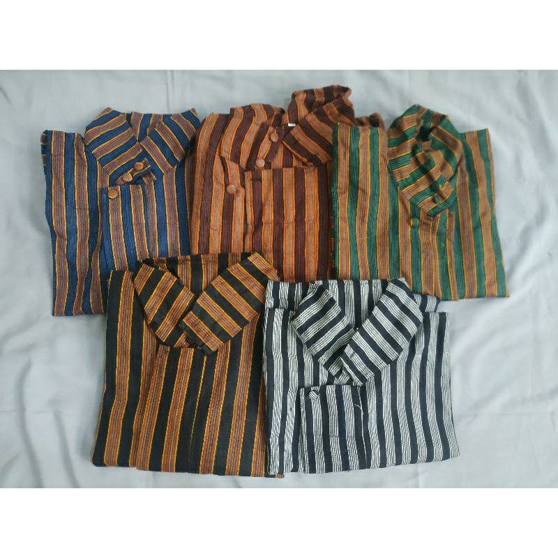 Jual Baju Surjan Lurik Pria Dewasa || Baju Adat Jawa || Surjan Lurik Klasik || Oleh Oleh Khas ...