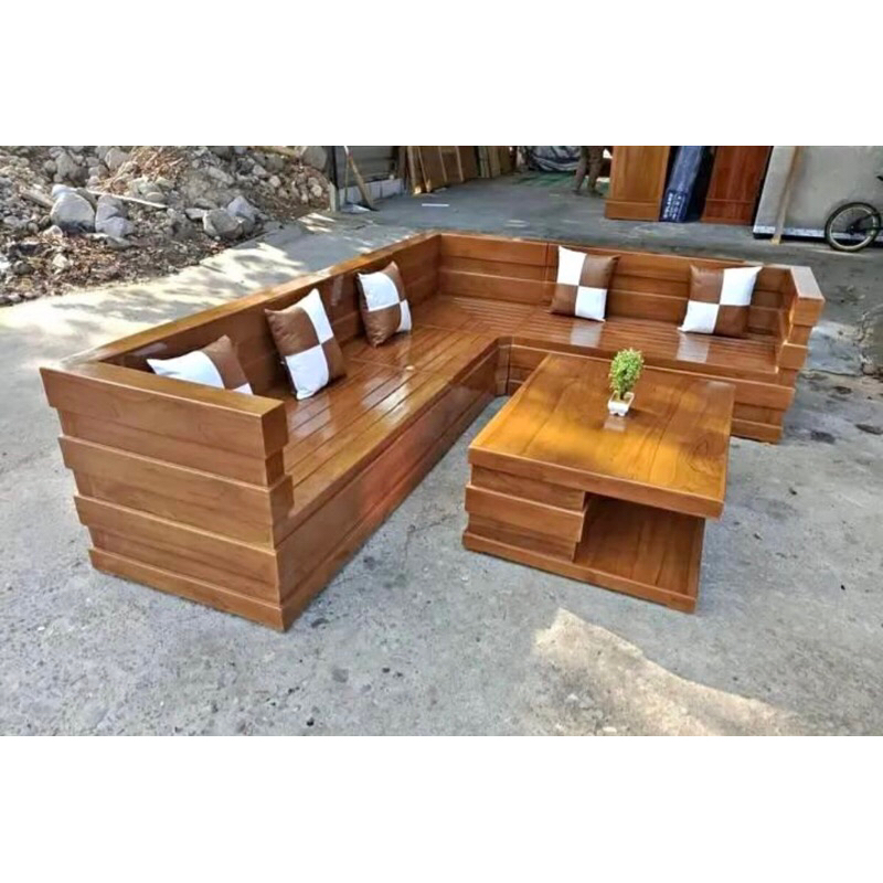 Jual KURSI TAMU BOX JATI / KURSI SUDUT BOK MINIMALIS KURSI RUANG TAMU ...