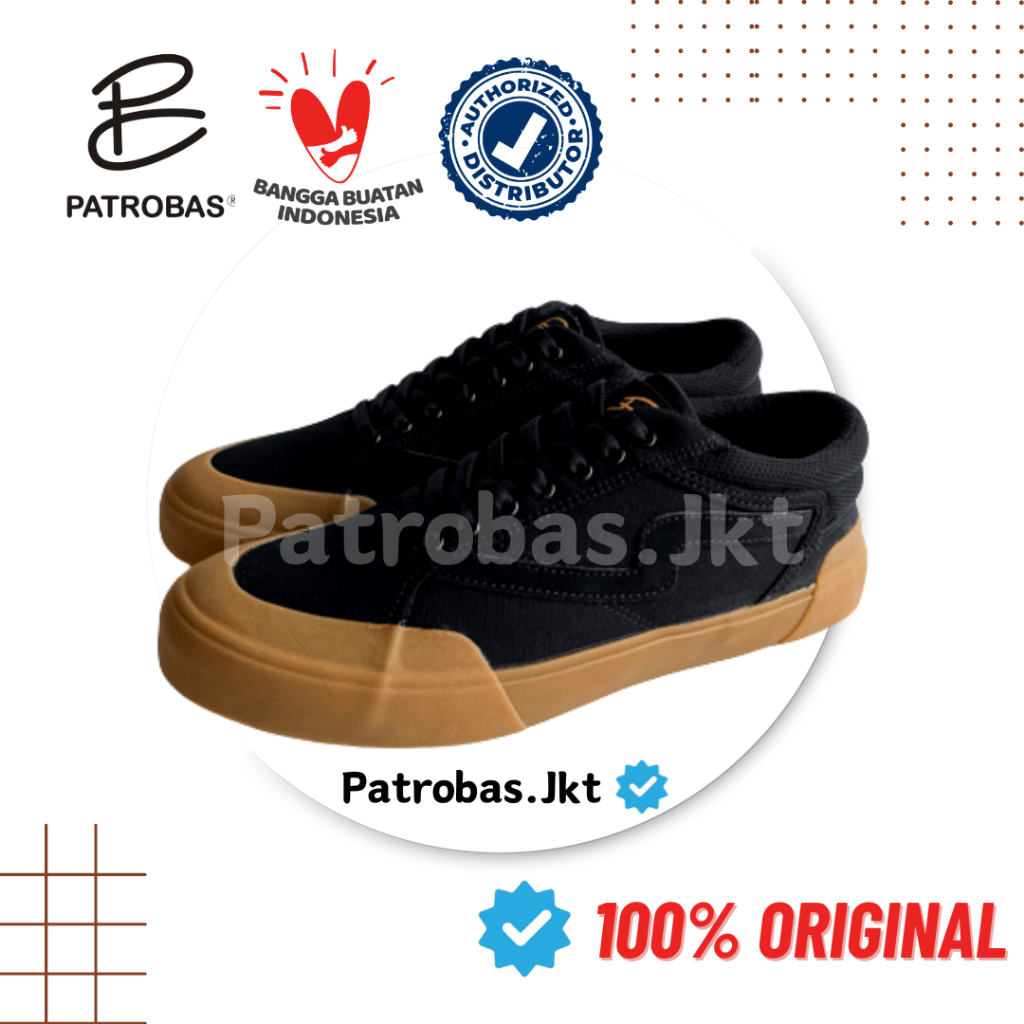 Jual Sepatu Patrobas Cloud Gum Low Black Gum Original | Sneakers Casual ...