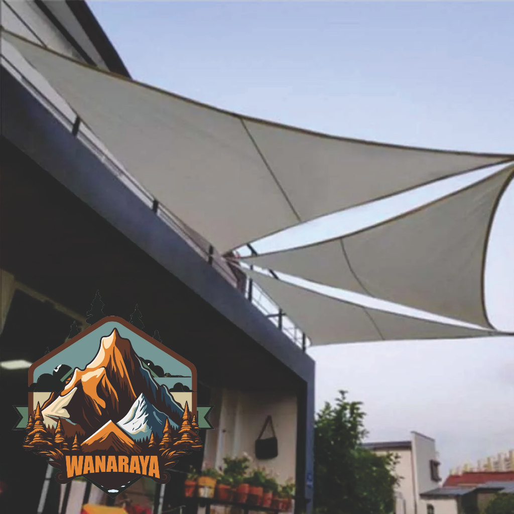 Jual Tenda kanopi awning taman bentuk segitiga ukuran 2x3x3 meter Bahan ...