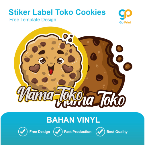 Jual STIKER LABEL TOKO COOKIES/ STIKER KUE/ STIKER MAKANAN/ STIKER ...
