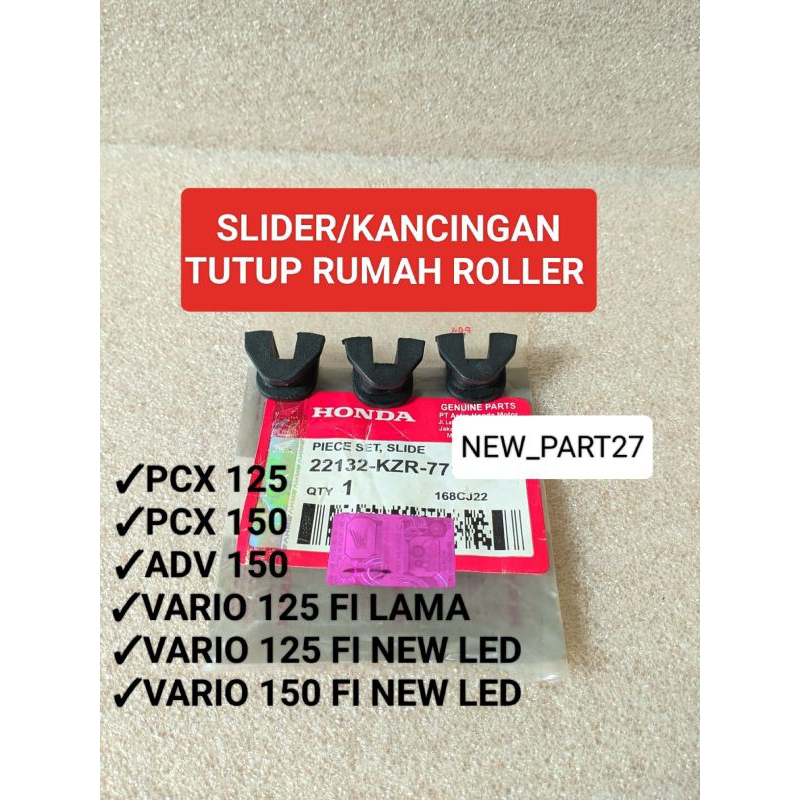 Jual Slide slider (KWN/KZR) clip sett tutup rumah roller Vario 125 fi ...