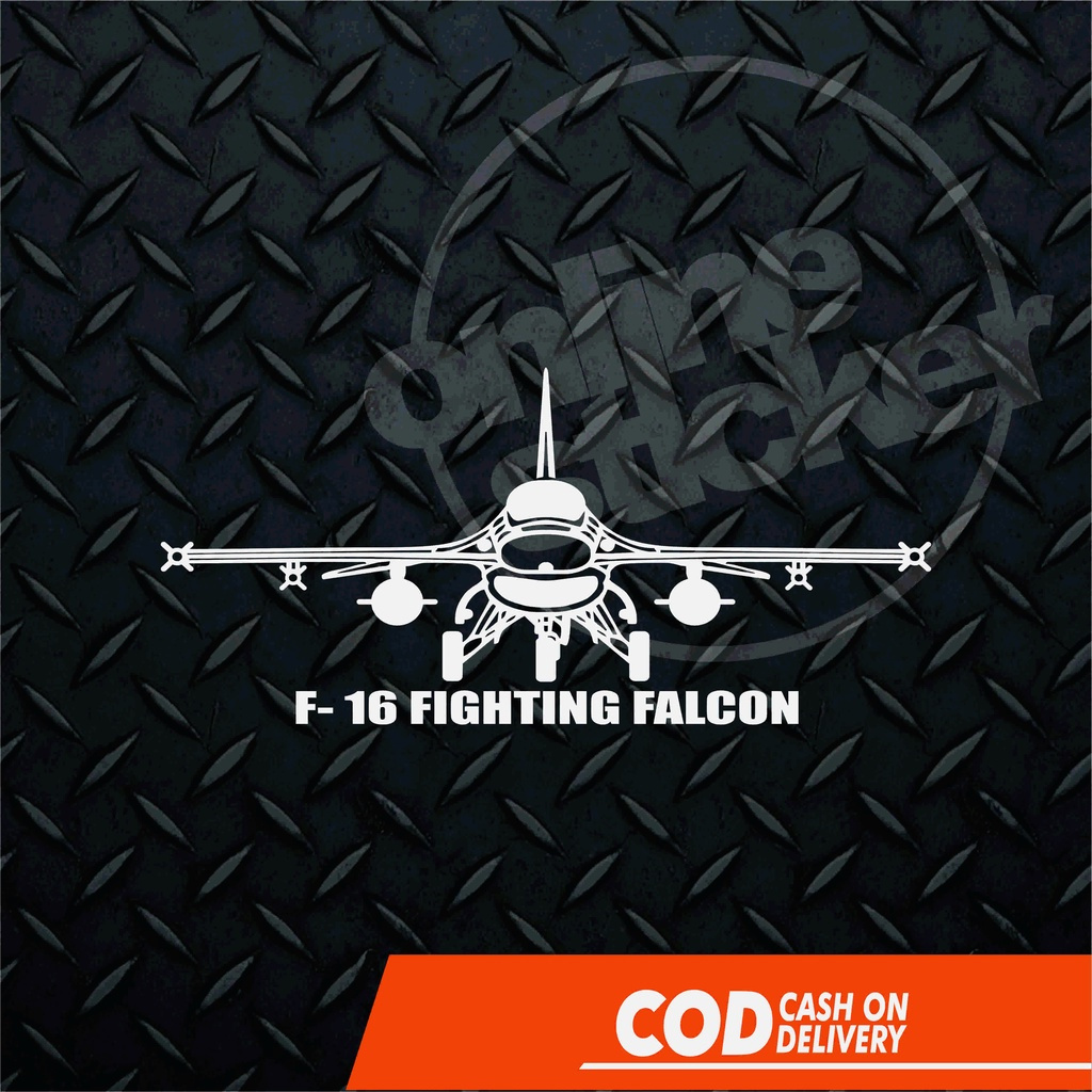 Jual 1402 Stiker Pesawat tempur F-16 Fighting Falcon untuk mobil kaca ...