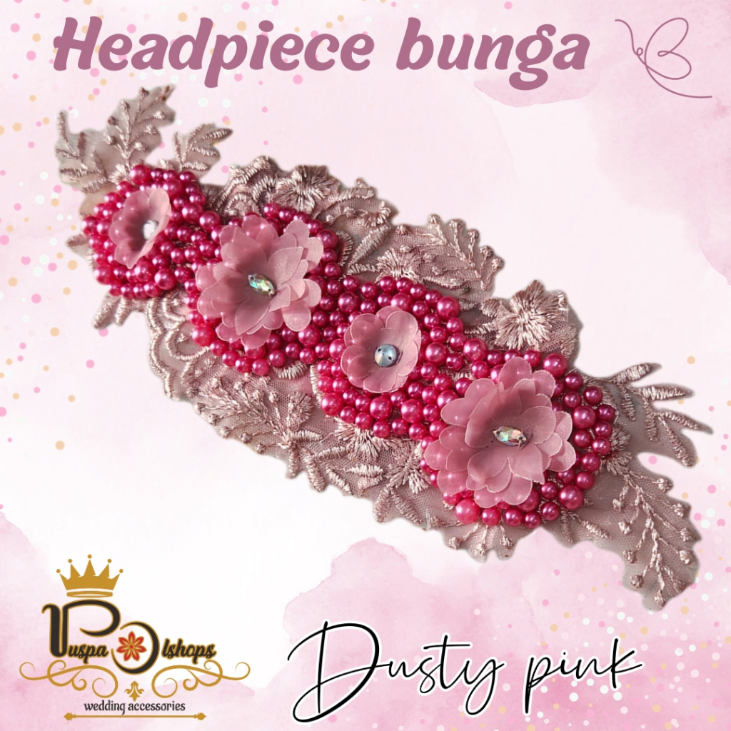 Jual HEADPIECE MUTIARA BUNGA HEADPIECE HIJAB PENGANTIN | Shopee Indonesia