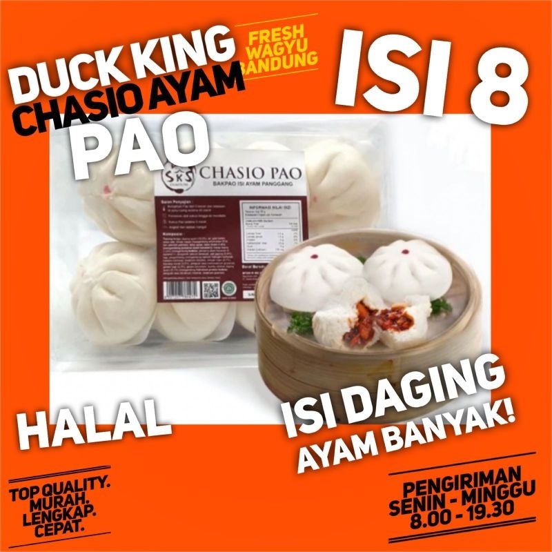 Jual CHASIO PAO DUCK KING Bapau Bapao Chasiu Ayam Duck King Dimsum ...