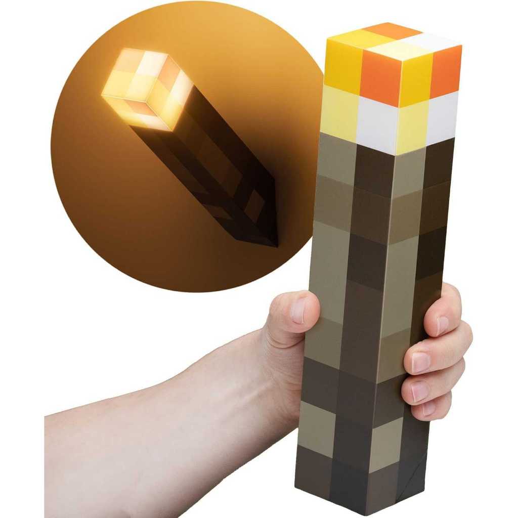 Jual Lampu Obor LED Minecraft Torch Night Light Rechargeable Warm White ...