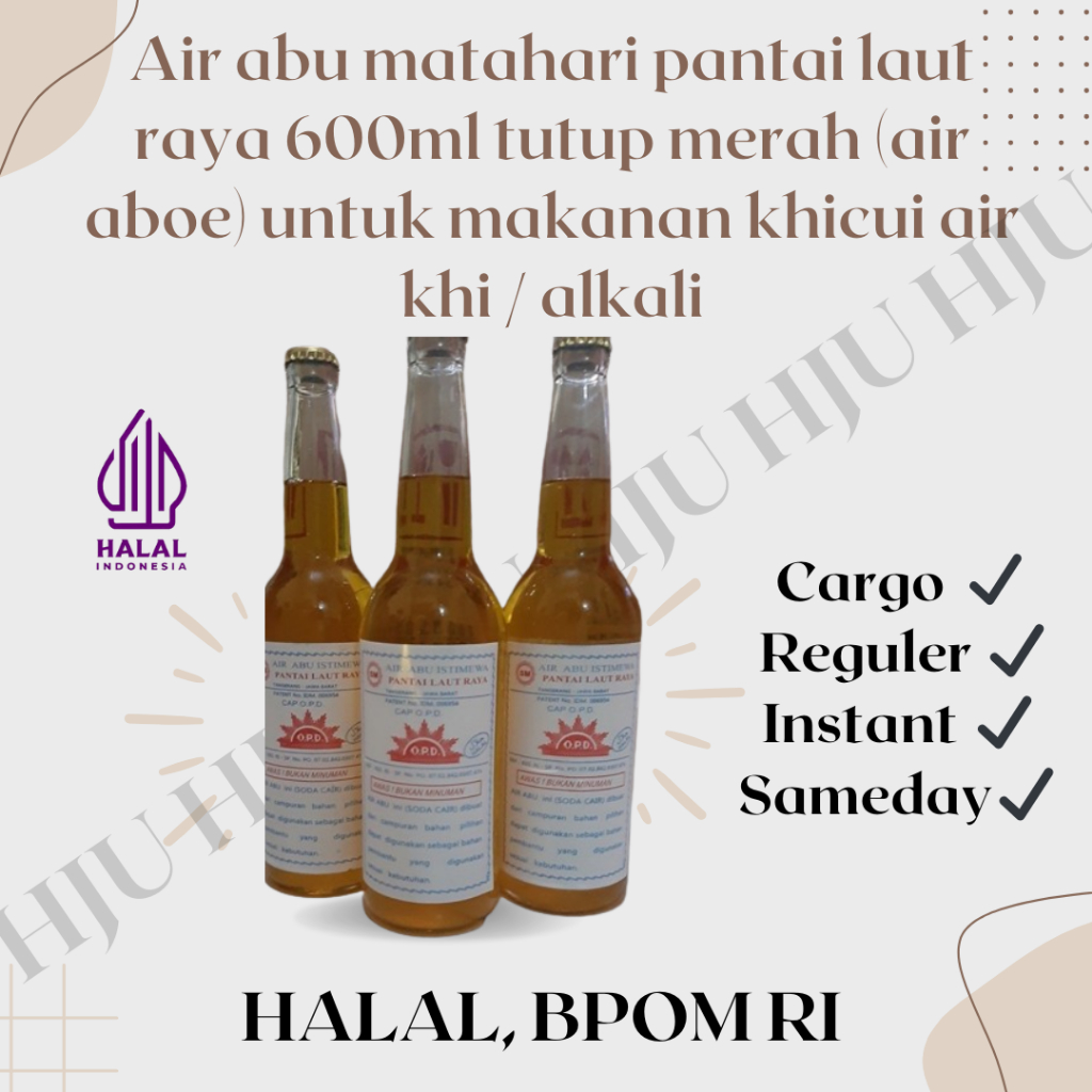 Jual Air abu matahari pantai laut raya 600ml tutup merah (air aboe ...
