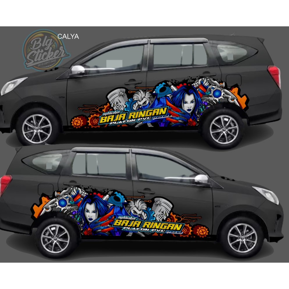 Jual STIKER MOBIL CALYA SAMPING KANAN KIRI DECAL PRINT VARIASI KARAKTER ...