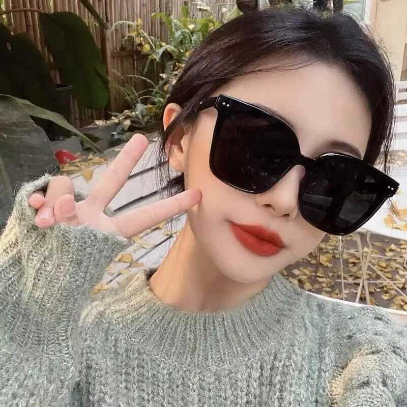 Jual PL-HW016 Kacamata Hitam Korean Style Fashion Women Retro ...