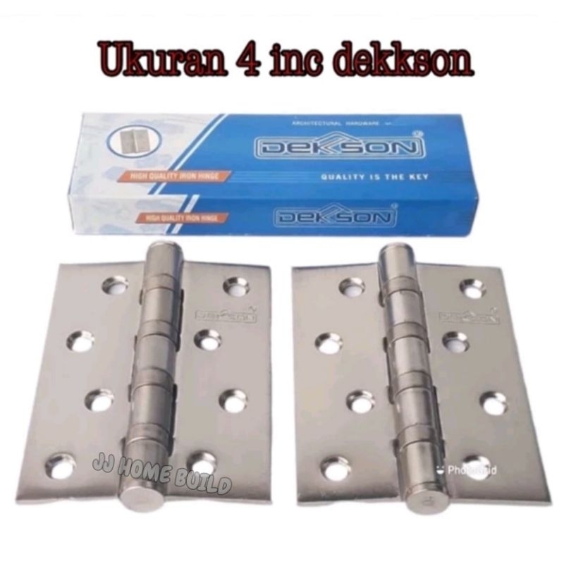 Jual Engsel Pintu Dekson Iron Hinge 4"x3x3MMx4BB/Engsel Pintu 4 Inch ...