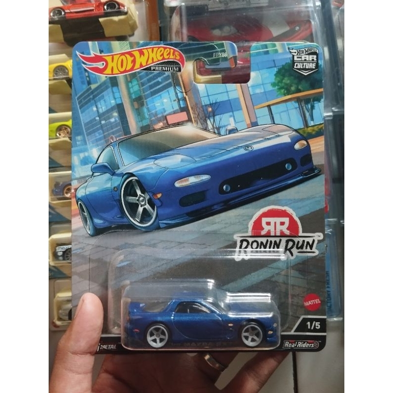 Jual Hot Wheels Premium '95 Mazda RX-7 Ronin Run Biru ( Japan Sticker ...