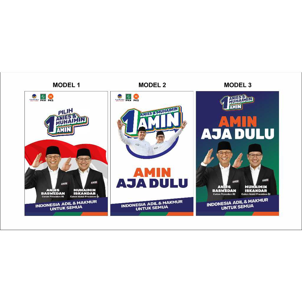 Jual BANNER PILPRES / PEMILU 2024 AMIN / ANIES MUHAIMIN | Shopee Indonesia