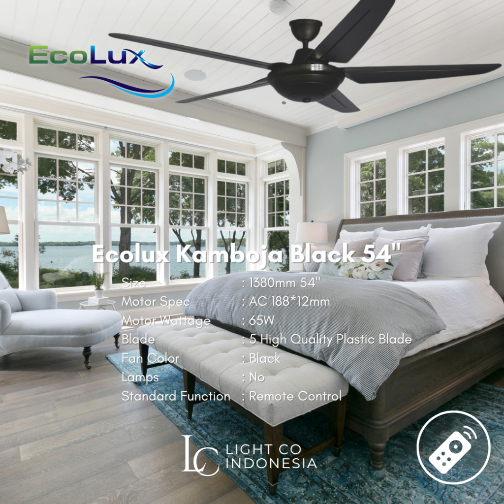 Jual [ LIGHTCO INDONESIA ] CEILING FAN ECOLUX ECO-051 54IN KAMBOJA ...