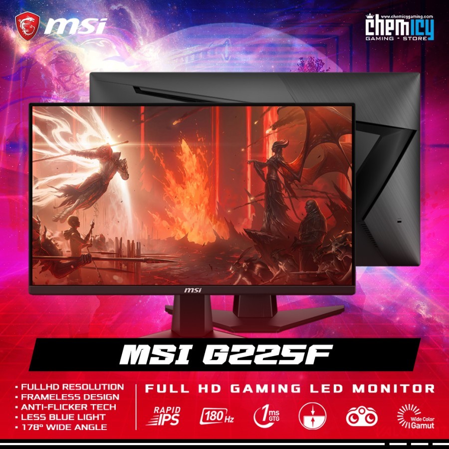 Jual MSI G255F 24.5inch 180Hz Full HD Adaptive Sync Gaming LED Monitor ...
