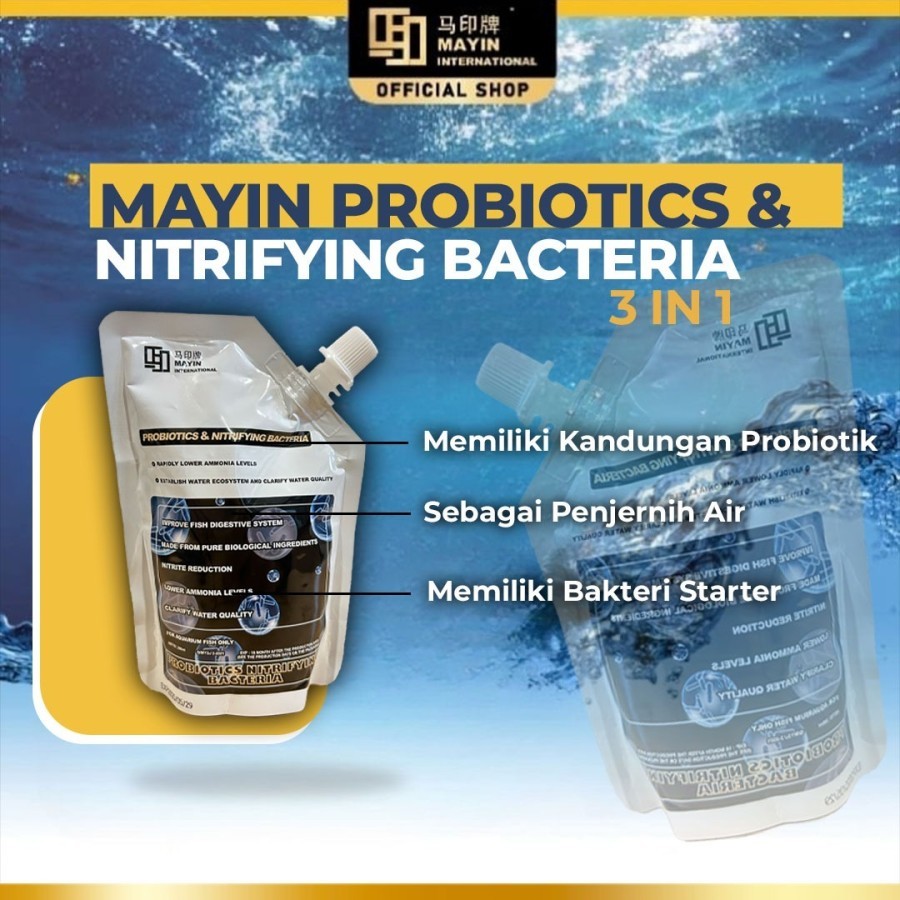 Jual MAYIN Probiotic & Nitrifying Bacteria Probiotik Bakteri Starter 3 ...